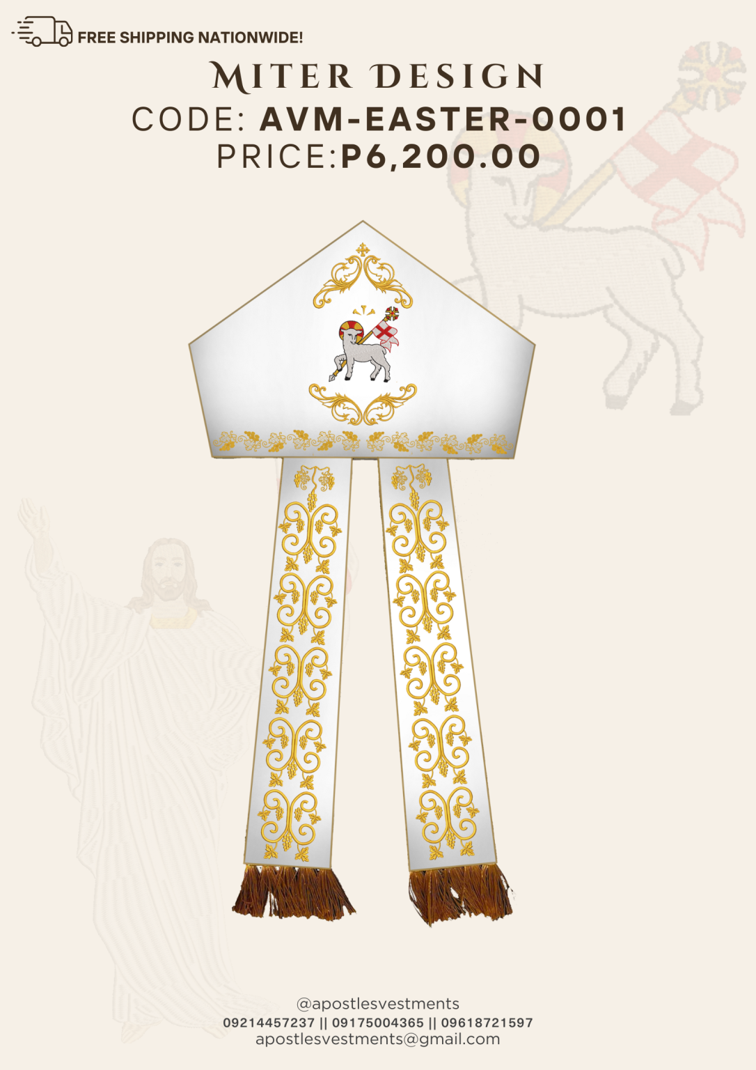 EASTERN MITRE DESIGN (AVM-EASTERN-0001) ₱6200 ONLY