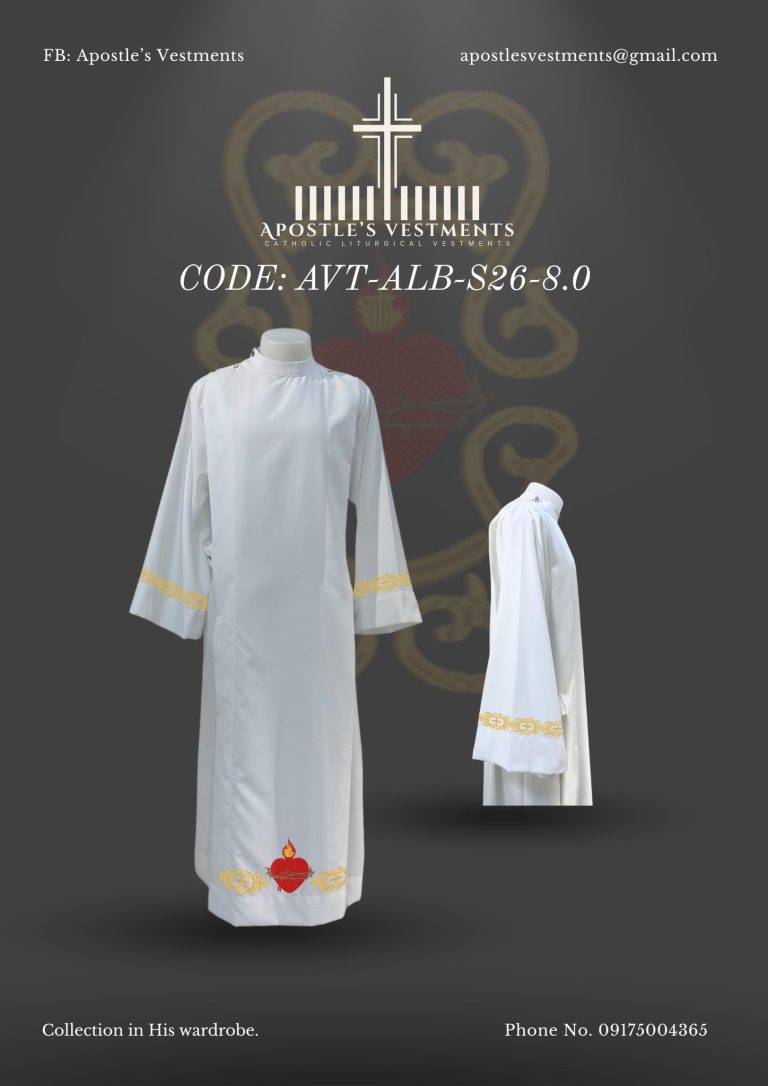 APOSTLE'S VESTMENT ALB DESIGN (AVT-ALB-2026-8.0) ₱5200 ONLY